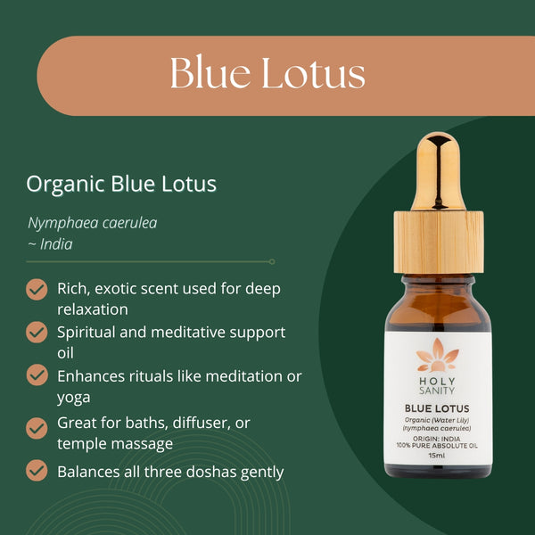 Organic Blue Lotus Absolute Oil 15ml | Holy Sanity - Holy Sanity